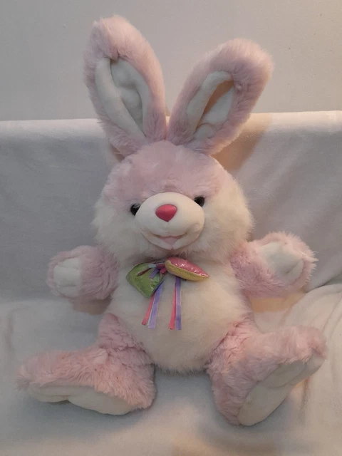CHAD VALLEY 60CM/23& Bunny Rabbit Pastel PInk/White Soft Plush Toy £11. ...