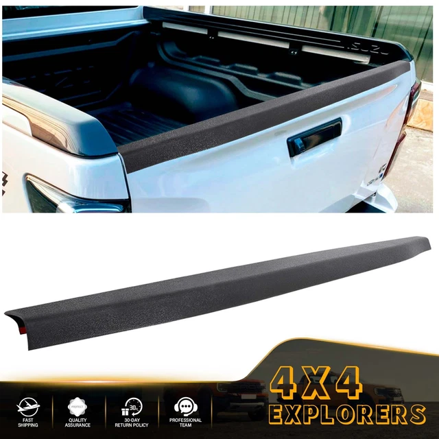 BLACK TAILGATE BED Rail Cover Protective Rear Guard For Isuzu D-Max Mk3 ...