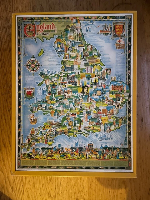 RARE HISTORICAL MAP Of England And Wales Jigsaw Puzzle, 1250 Pieces ...