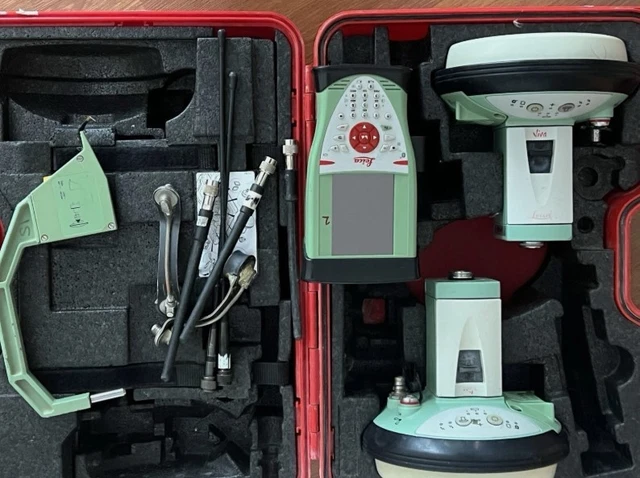 LEICA DUAL GS15 GPS GNSS RTK Base & Rover KIT with CS10 Data field ...