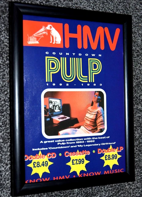 PULP BAND FRAMED A4 1996 countdown 1992 - 1989 ALBUM original ART ...