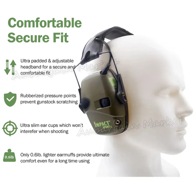 ELECTRONIC EARMUFF SHOOTING Ear Protection Hearing Anti-noise Headphone ...