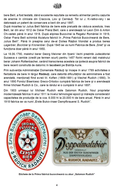 MONOGRAFIA FABRICII DE bere BERMAS Suceava Brauerei Jubileum 2024, 38 ...