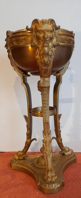 GRANDE COUPE EN Bronze Doré Style Empire 19ème 37,5cm EUR 400,00 ...
