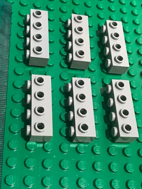 LEGO TECHNIC - 6 x Lt GREY 1 x 4 Pin Modified with 4 Hole Studs ...