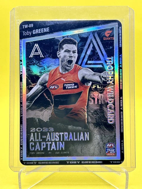 2024 AFL TEAMCOACH Trophy WILDCARD - TOBY GREENE GWS GIANTS TW-09 (code ...