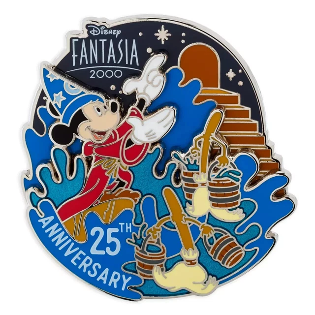 DISNEY SORCERERS APPRENTICE Mickey Fantasia 2000 25th Anniversary Pin ...