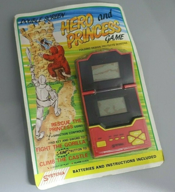 SYSTEMA HERO AND Princess Vintage 80's Double Screen LCD Game NEW OLD ...