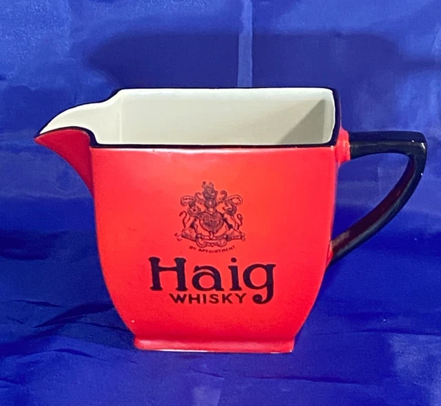 RARE ART DECO Haig Scotch Whisky Pub Water Jug 1930s Red Carlton Ware ...