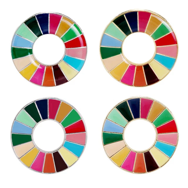 SUSTAINABLE DEVELOPMENT GOALS Brooch United Nations SDGs Pin Badge Fashion Pin EUR 1,95 ...