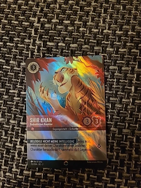 DISNEY LORCANA FLUTGESTALTEN Shir Khan (Shere Khan) Enchanted 212/204 ...