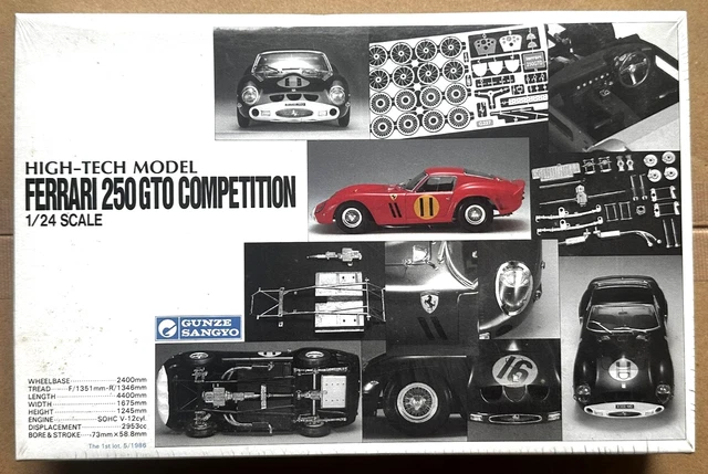 FERRARI 250 GTO Competitzione 1962 1/24 Gunze High Tech Model Kit G-227 ...