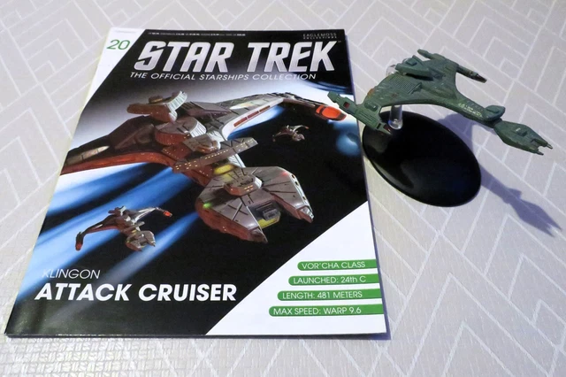 EAGLEMOSS STAR TREK Klingon Attack Cruiser Vor'cha-Class #20 EUR 9,29 ...