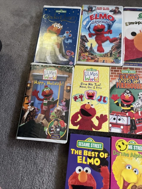 SESAME STREET VHS Lot of 9 Tape CTW Big Bird Kids Cartoon Show Rare ...