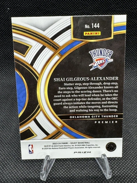 2023-24 PANINI SELECT SHAI GILGEOUS- ALEXANDER SGA Premier PRIZM #144 Thunder EUR 3,36 - PicClick IT