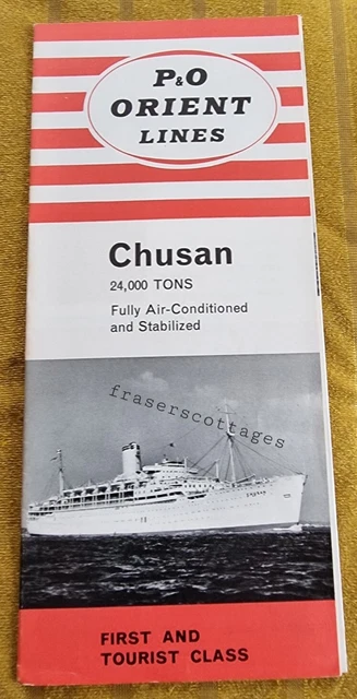 1950'S SS CHUSAN first class brochure P&O Orient Lines EUR 23,40 ...
