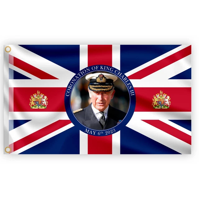LARGE UNION JACK Flag King Charles Coronation Celebration Street ...