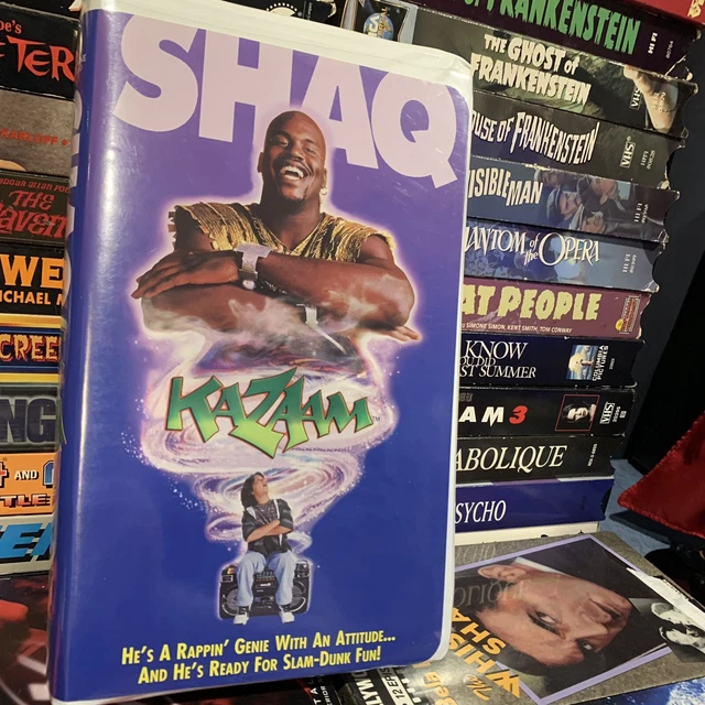 KAZAAM 1996 VHS Clam Shell Shaquille O’Neal Gives You Three Wishes Fun ...