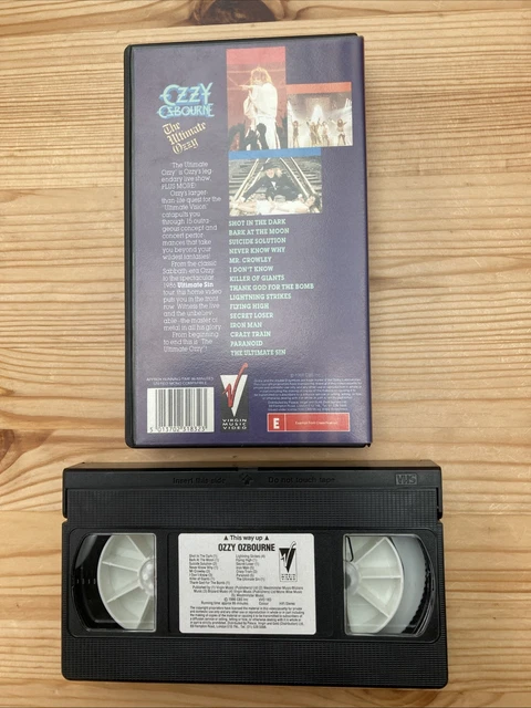 OZZY OSBOURNE THE Ultimate Ozzy VHS Music Video Tape Live In Concert £5 ...