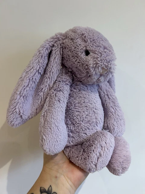 JELLYCAT BASHFUL BUNNY Hyacinth - Light Purple Bunny - Medium Rabbit 12 ...