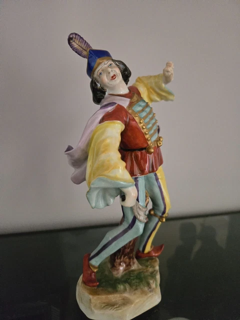 VOLKSTEDT AELTESTE ANTIQUE German Porcelain Dancing Jester Figurine C ...