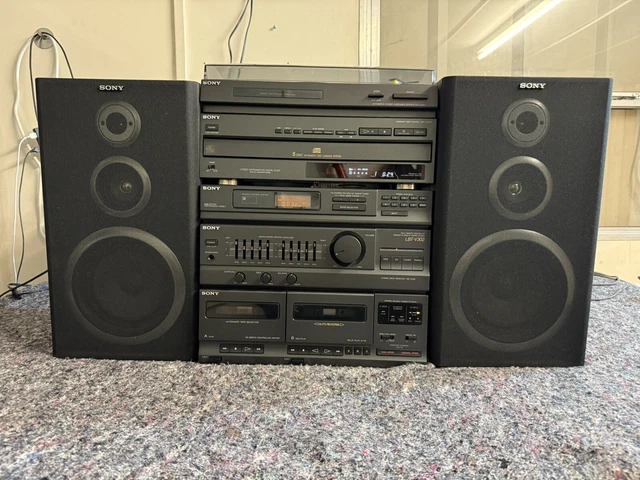 VINTAGE SONY LBT-V302 5 Disc Cd Player CDP-C301M Sony Turntable Ps ...
