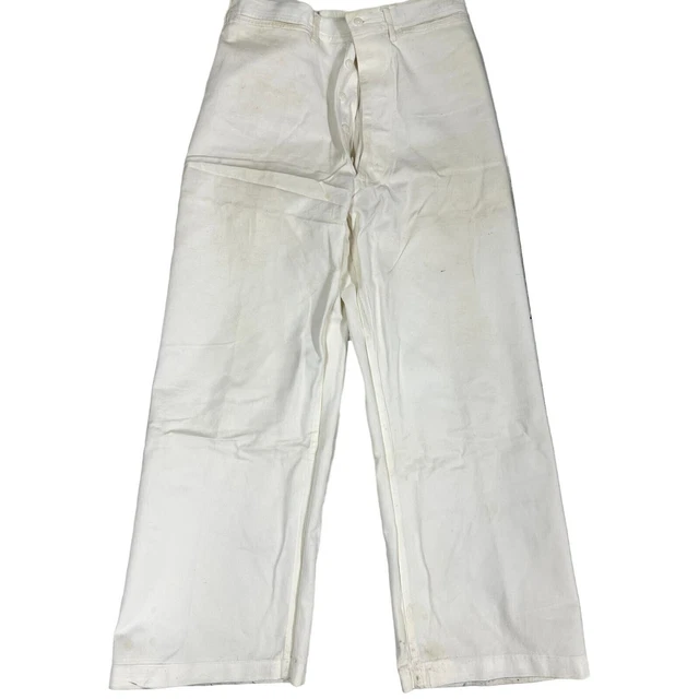 10 PC 40S WW2 US Navy White Military Uniforms 5 Jack Pants Button Fly ...