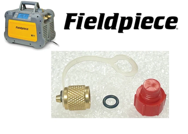 FIELDPIECE MODEL 45, Refrigerant Recovery Unit, Brass Inlet/Outlet Cap ...