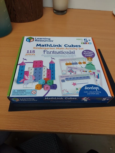 LEARNING RESOURCES MATHLINK Cubes Kindergarten Math Activity Set ...