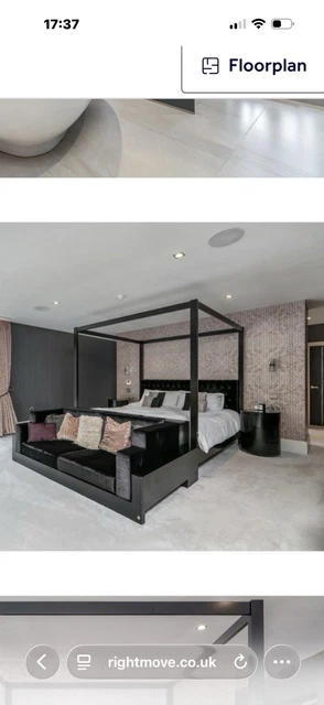 DESIGNER FOUR POSTER bed and custom storage unit with in built sofa £ ...