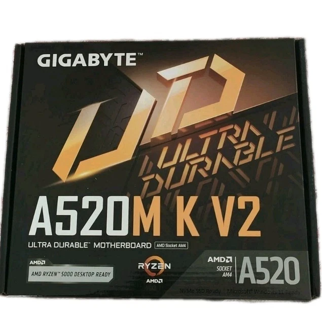 GIGABYTE A520M K V2 AM4 Micro ATX Motherboard | Ryzen 5000 Support ...
