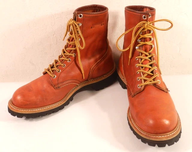 VINTAGE 1990S RED Wing Irish Setter 899 Half Moon Tag Brown Leather ...