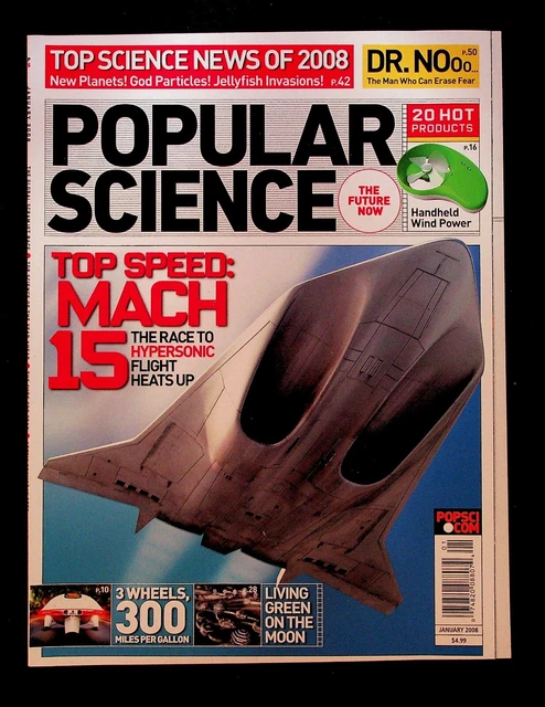 POPULAR SCIENCE MAGAZINE January 2008 Technology Hypersonic Mach 15 ...