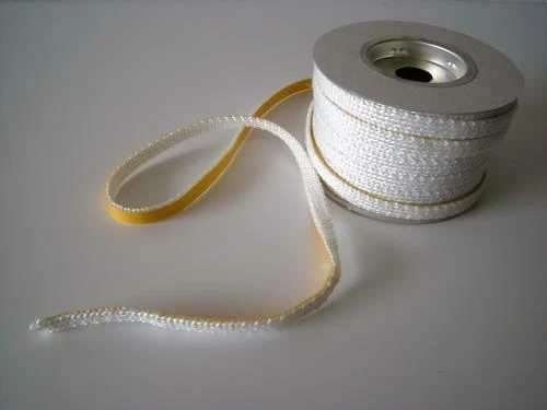 WHITE FLAT STOVE Rope Self Adhesive Glass Seal Stove Fire Rope 12mm ...