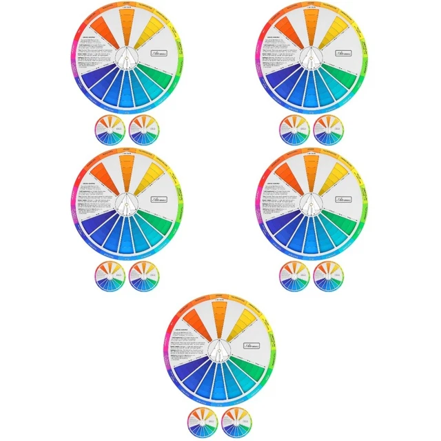 5 COUNT PAPER Color Palette Wheel Chart Wheels for The Artist £24.58 ...