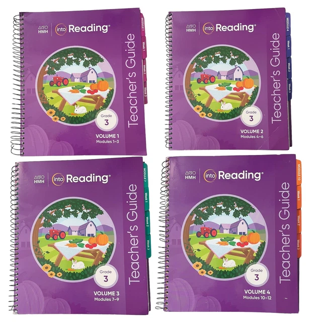 HMH INTO READING Teacher's Guide Grade 3 Vol. 1-4 Module 1-12 $198.00 ...