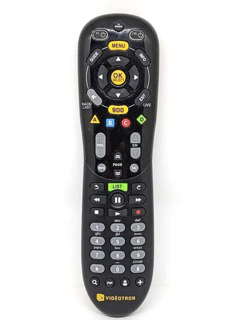 VIDEOTRON REMOTE CONTROL Next Generation Illico Genuine Tested ...