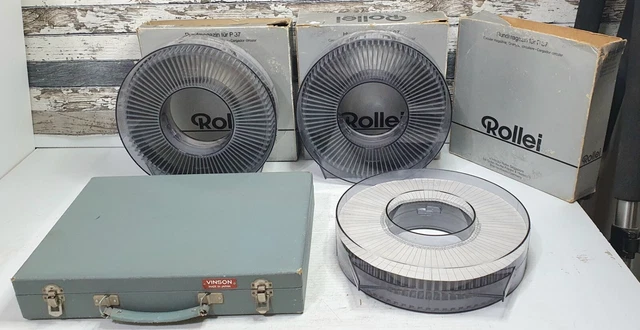VINTAGE SLIDE PROJECTOR 'Slides' Storage - Circular Rollei & Case ...
