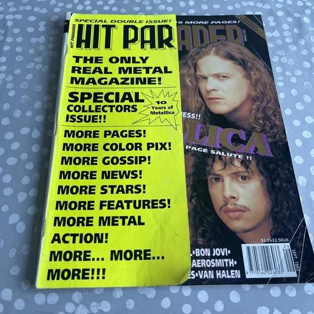 HIT PARADER MAGAZINE September 1993 Metallica Poison Kiss Van Halen ...