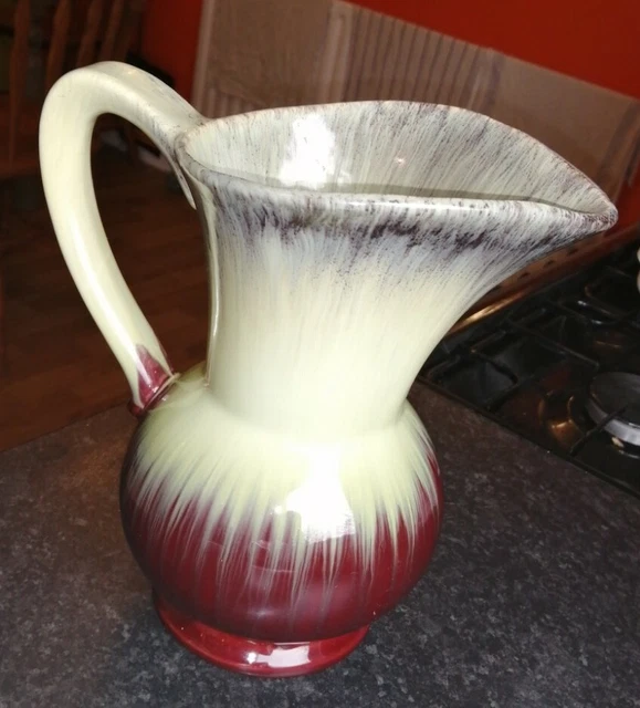 VINTAGE WEST GERMAN Drip Glaze 1960'S Jasba Pottery Jug S24 20 Germany ...