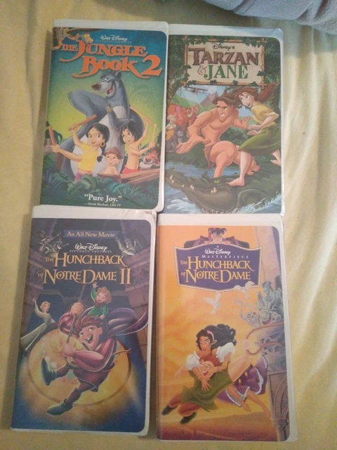 LOT OF 4 WALT DISNEY CLASSIC MOVIES COLLECTION VHS VIDEO TAPES Tarzan ...