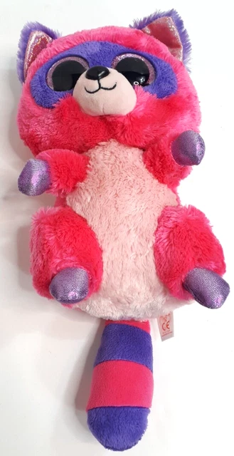 TY ROXIE THE Raccoon Pink And Purple 2015 Beanie Boos Collectible Plush ...