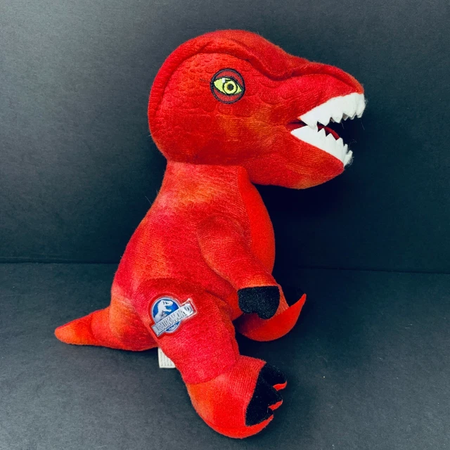 JURASSIC WORLD RED Dinosaur Velociraptor Plush 8" Stuffed Animal Toy ...