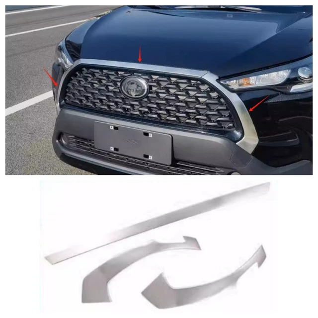 FOR TOYOTA COROLLA Cross 2022-2024 Chrome Front Grille Grill Strips ...