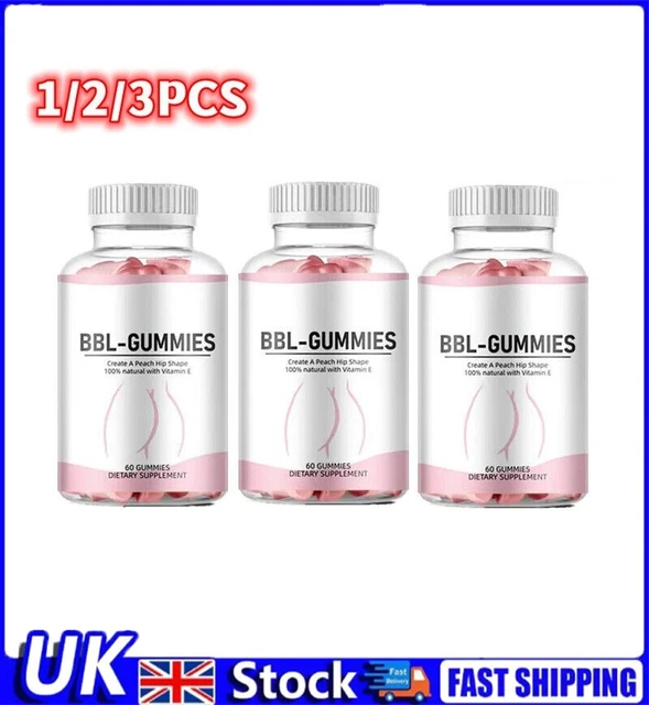 1/2/3X BBL GUMMIES for Butt Hips&Enlargement Natural Maca Root Butt ...