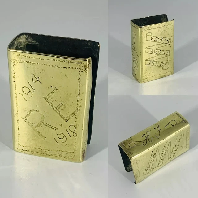 WW1 TRENCH ART Royal Engineers Brass Matchbox Cover (d.1914-18) £45.00 ...
