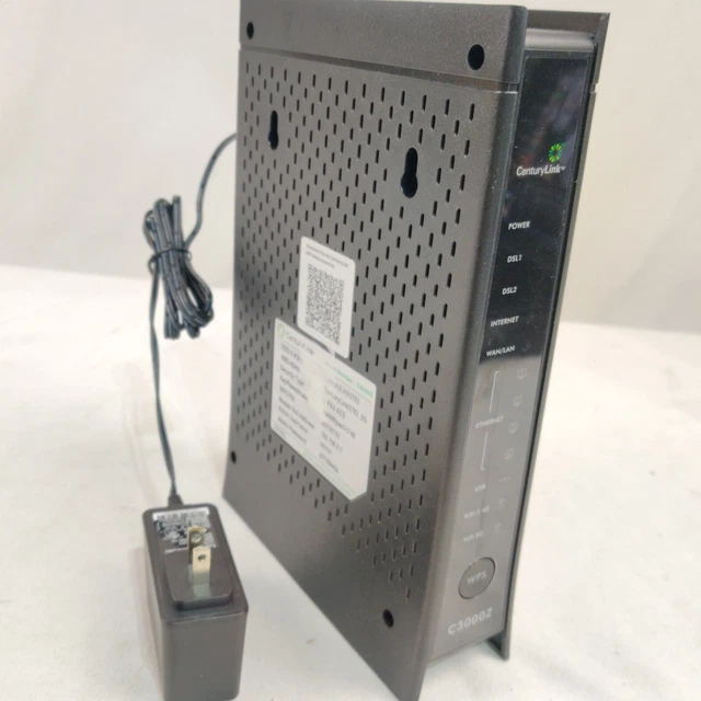 CENTURYLINK ZYXEL C3000Z 2.4/5Ghz DSL VDSL2 Modem WiFi Wireless Router ...