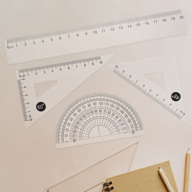 SET DI RIGHELLI Geometrici Disegno Righello Goniometro Alunno Alunni ...