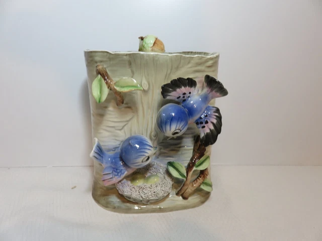 VINTAGE LEFTON CERAMIC bluebird cookie jar in very nice condition $139. ...