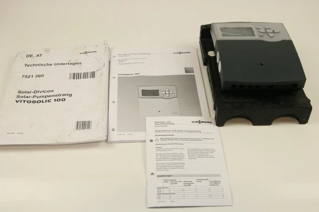 VIESSMANN SOLARREGLER REGELUNG Solar Steuerung Solar Vitosolic 100 (1 J ...